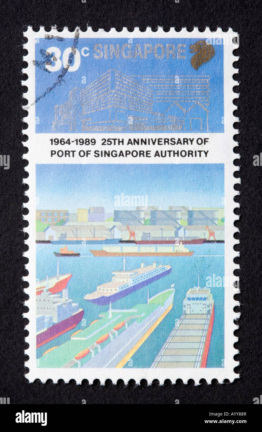 Singapore postage stamp Stock Photo - Alamy