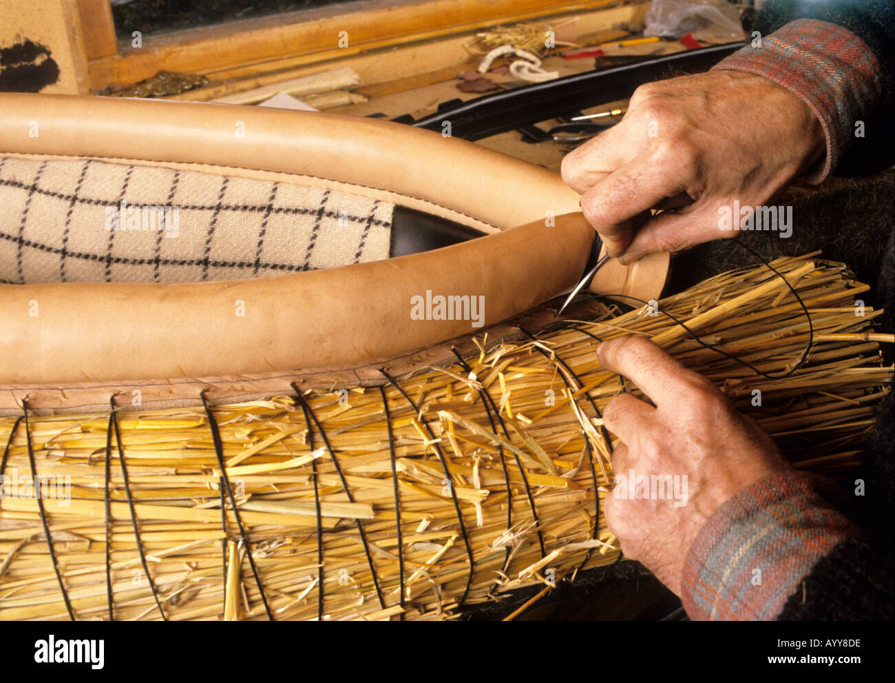Terry davis making traditional collars hi-res stock photography and ...