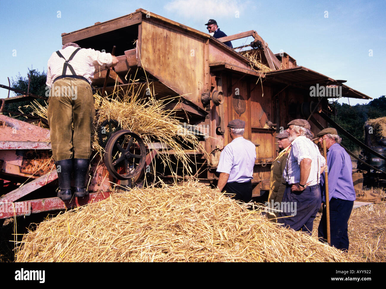 Threshing grain hand hi-res stock photography and images - Alamy