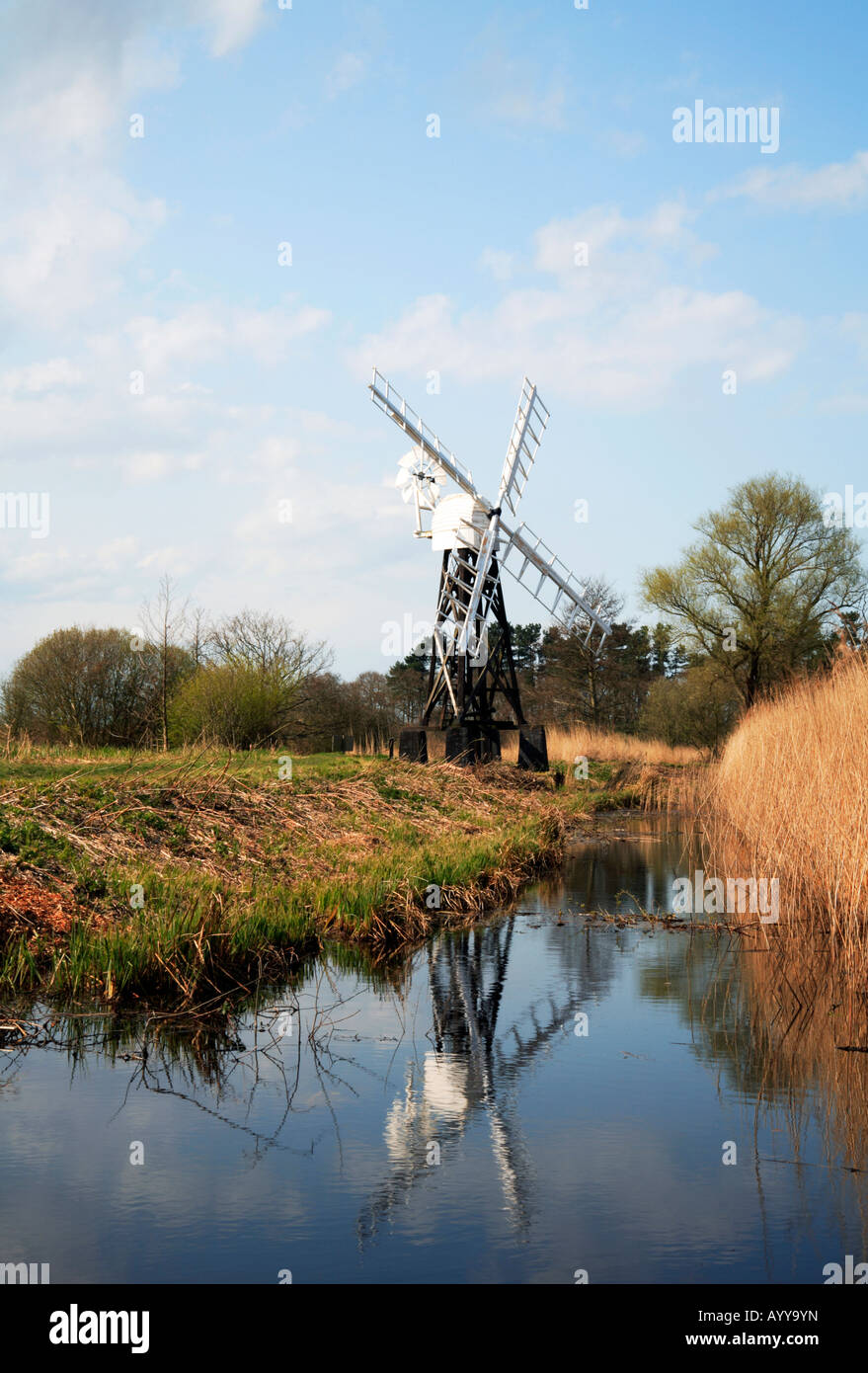 Boardman's Drainage Mill with Reflection Near How Hill, Ludham, Norfolk ...