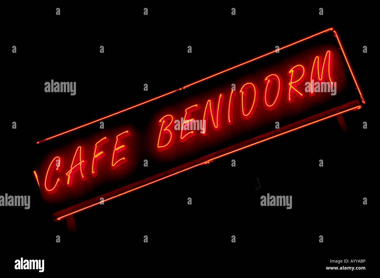 Neon signs entice holidaymakers into the bars and cabaret shows in ...