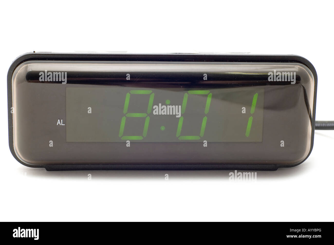 object on white electronic clock Stock Photo - Alamy