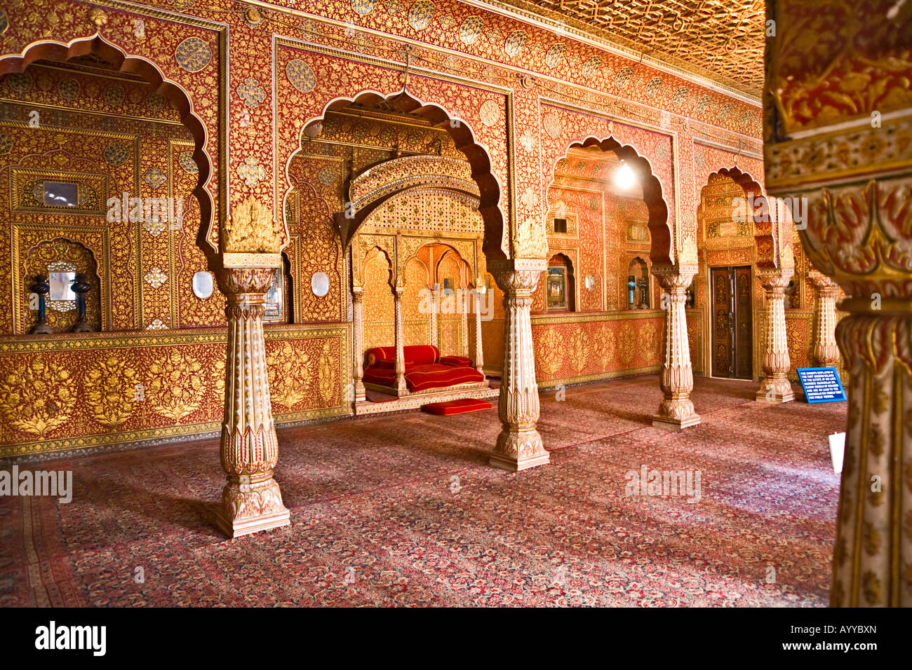 Maharajah room inside a old palace India Stock Photo - Alamy