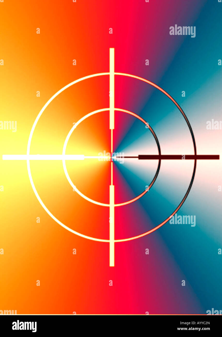close up view of gun sight cross hairs with abstract background Stock ...