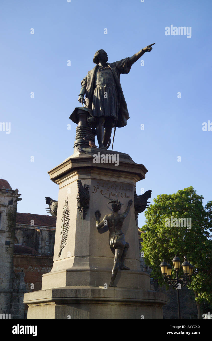 Statue of Christopher Columbus Parque Colon "Santo Domingo" Dominican ...