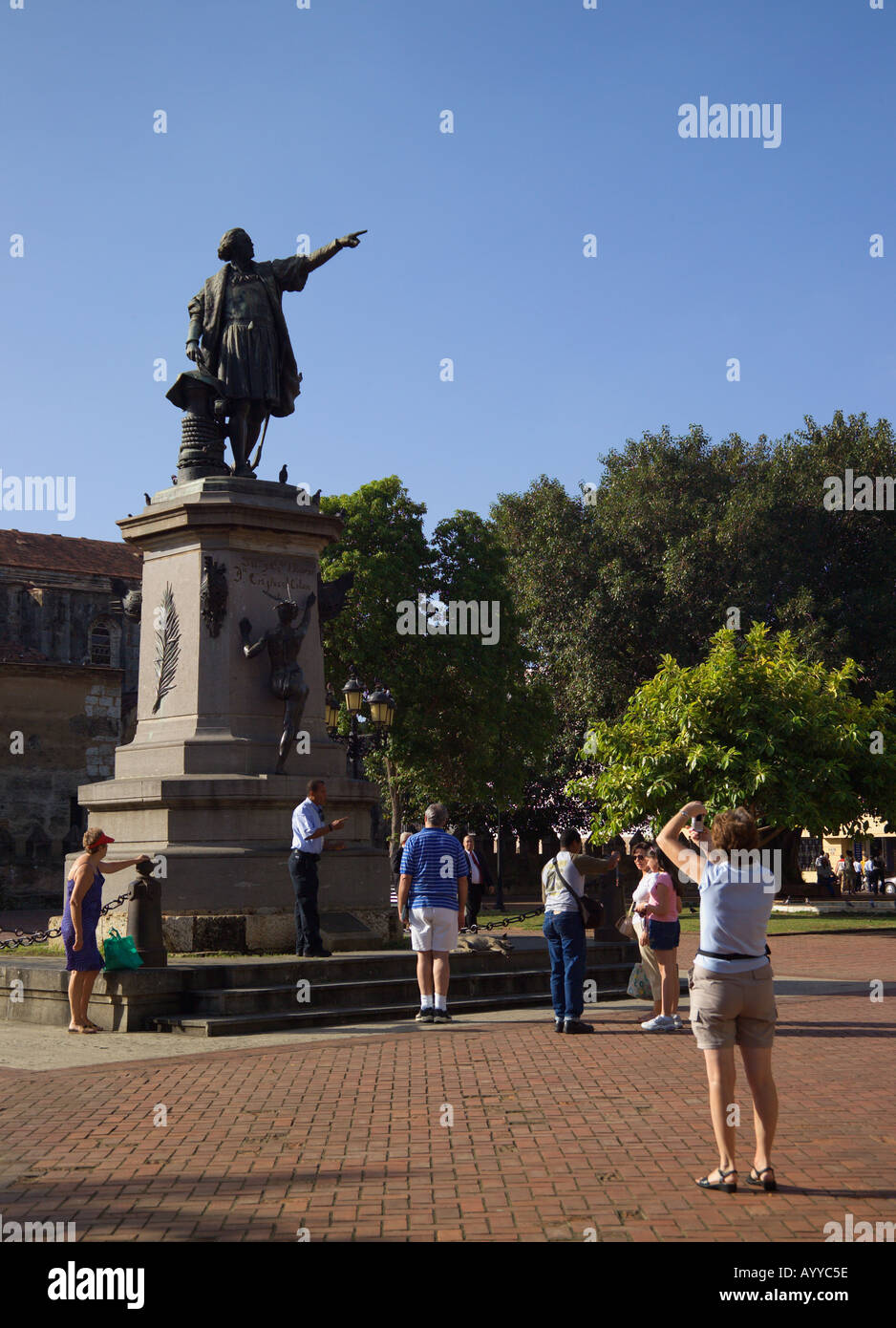 Statue of Christopher Columbus Parque Colon "Santo Domingo" Dominican ...