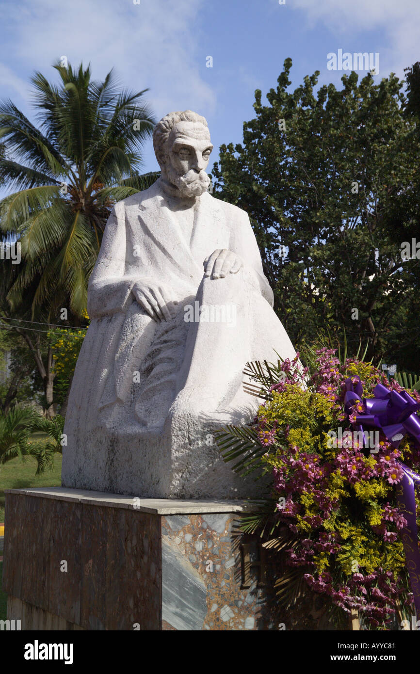 Statue of Euginio Maria de Hostos National Library "Santo Domingo ...