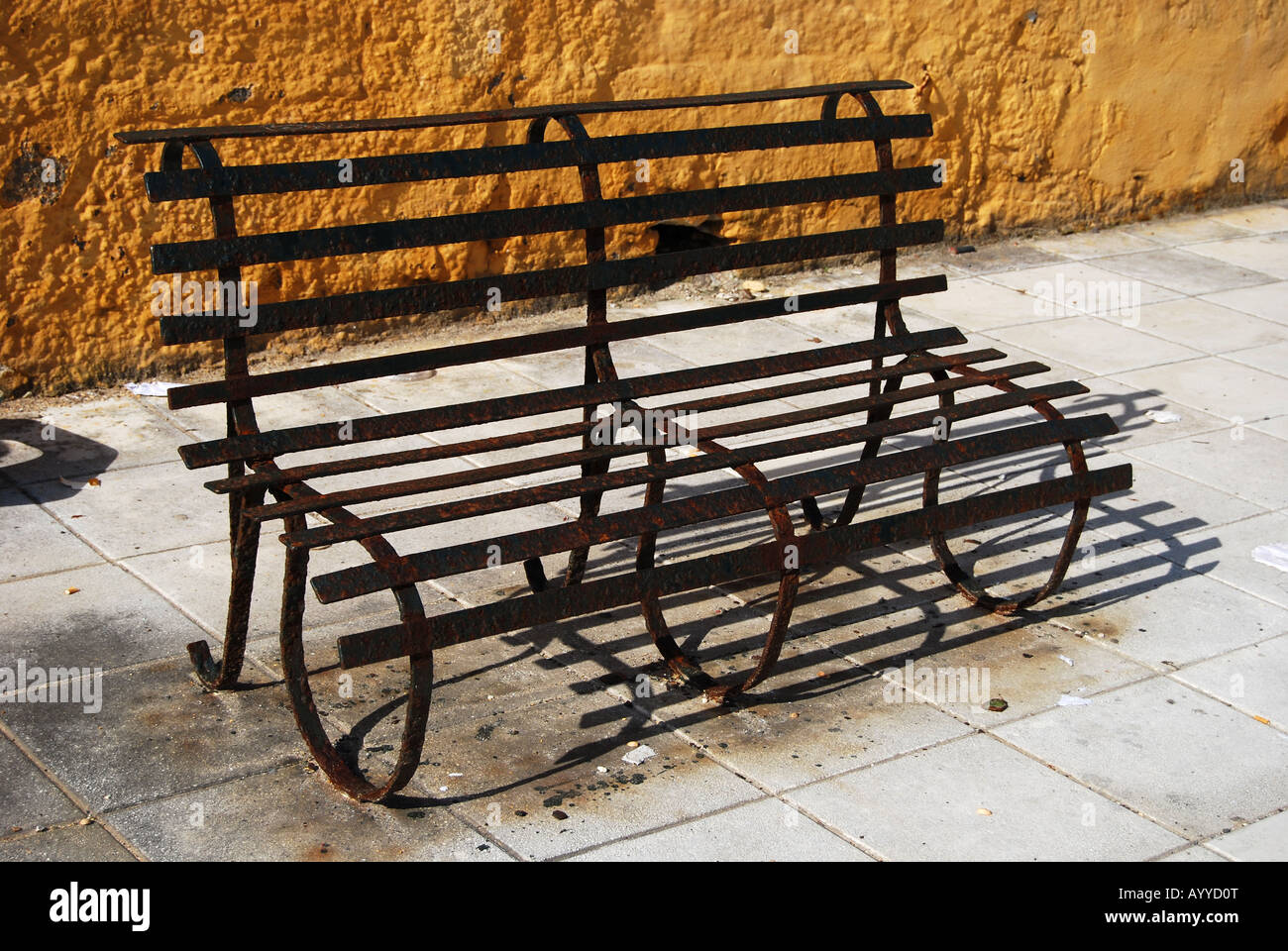 An old iron bench Stock Photo - Alamy