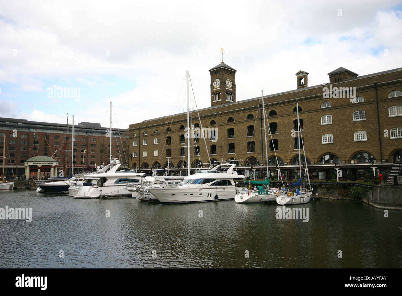 saint catherines dock london quayside Stock Photo - Alamy