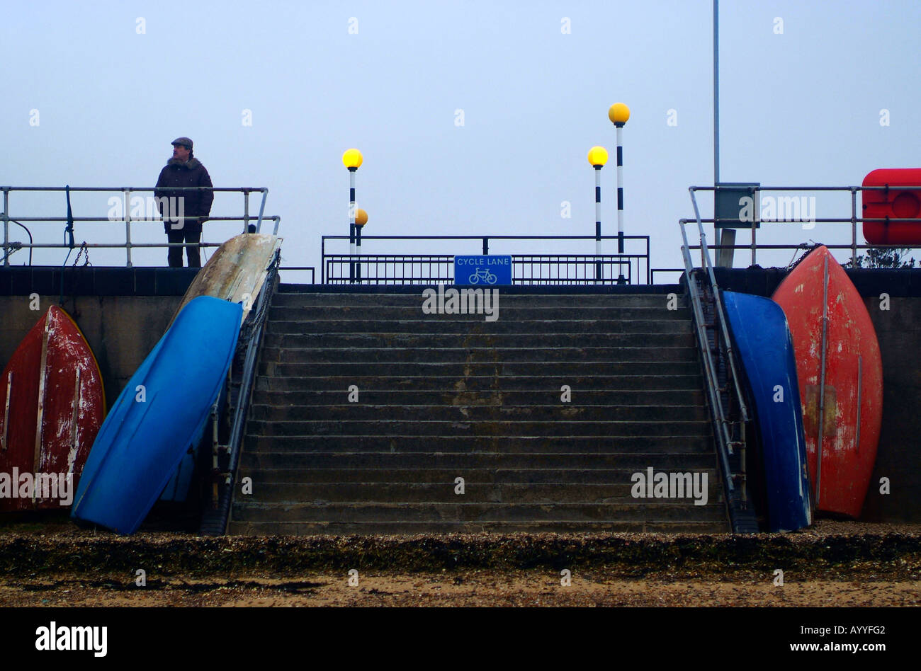 A winter seaside scene Stock Photo - Alamy