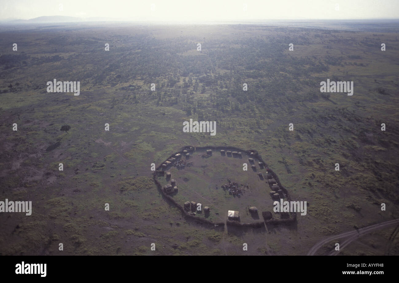 Landscape view of maasai village hi-res stock photography and images ...