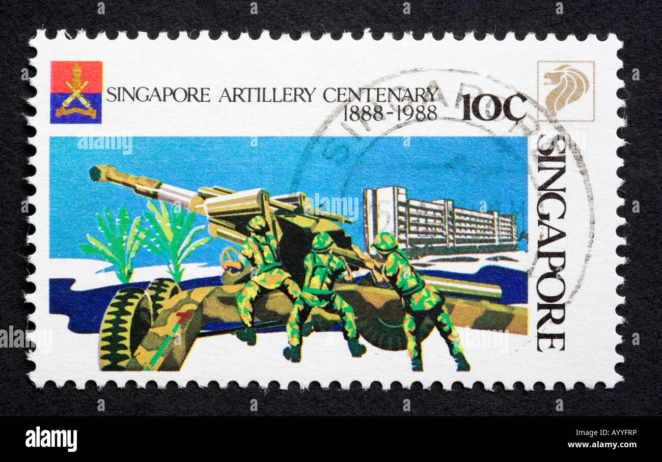 Singapore postage stamp Stock Photo - Alamy