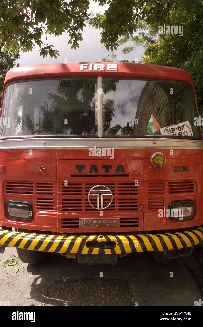 Tata Fire Brigade car India Stock Photo - Alamy