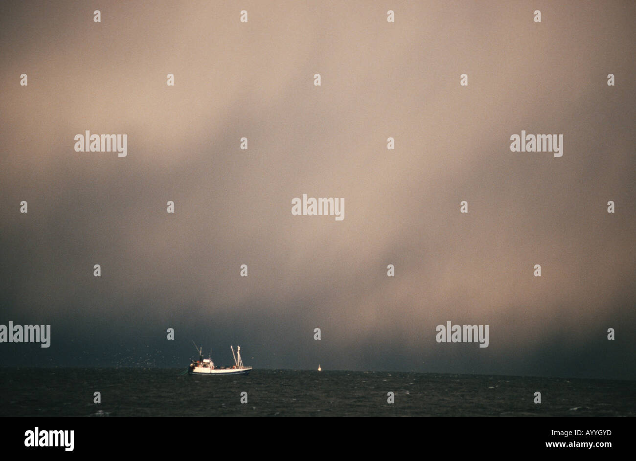 fishing trawler in snow storm, Norway, Narvik, Tysfjord Stock Photo - Alamy