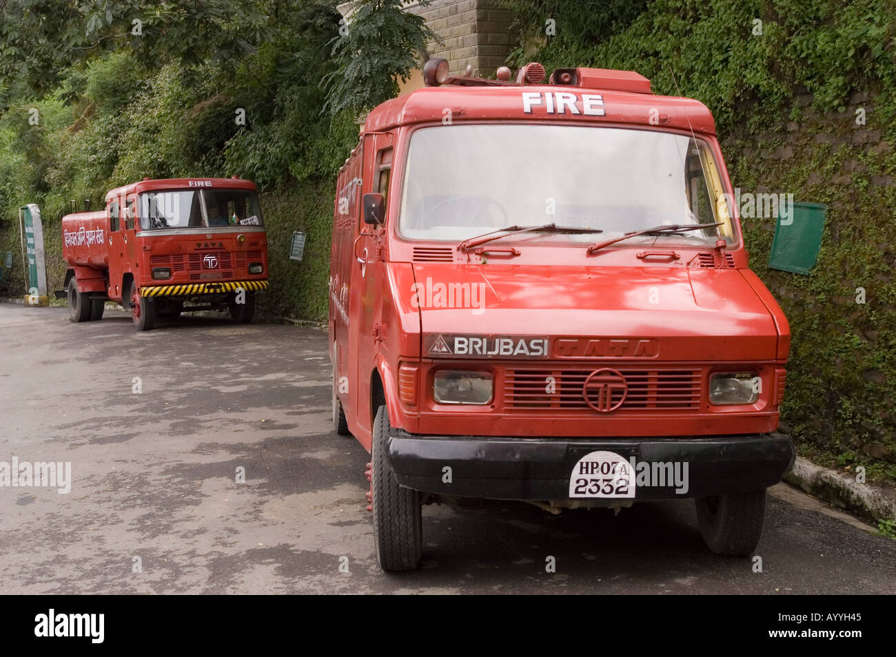 Indian Fire Brigade car Stock Photo - Alamy