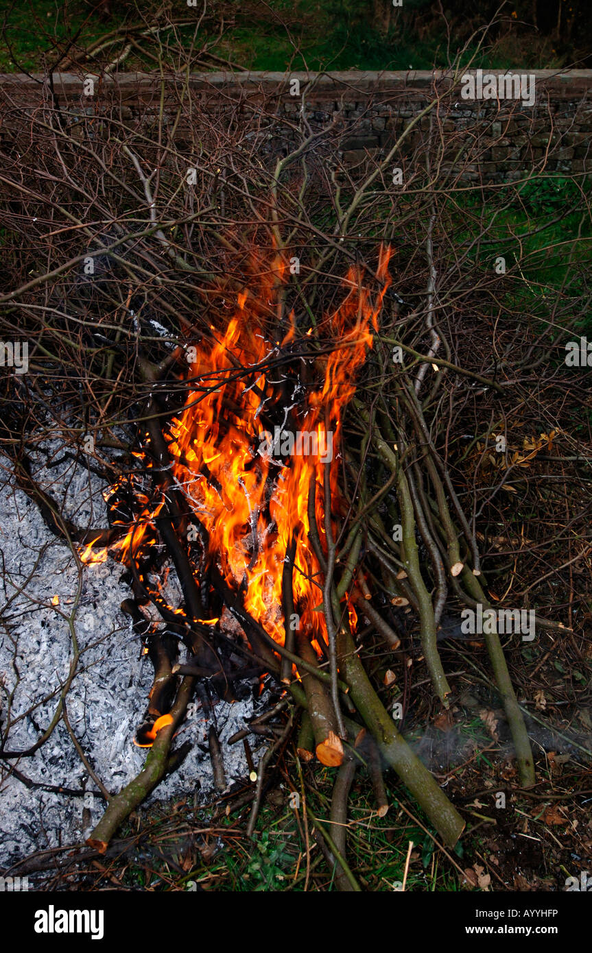 A Garden Bonfire Stock Photo - Alamy