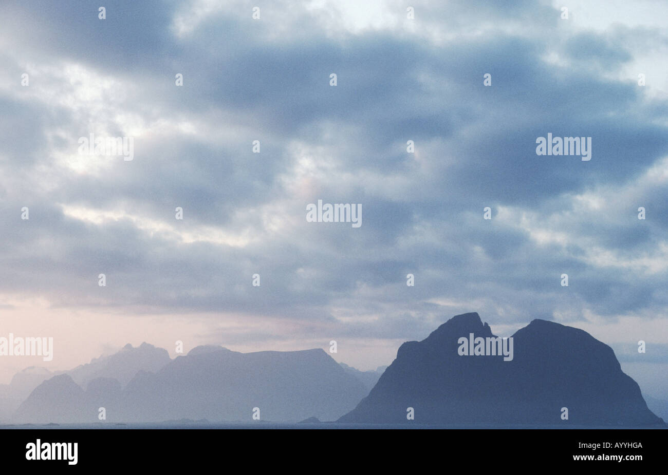 View on mosken and the lofoten islands hi-res stock photography and ...