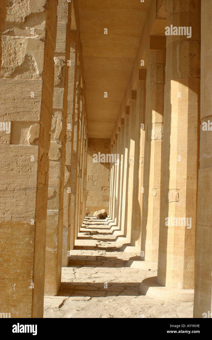 Temple walkway Queen Hapshetsut s Tomb Valley of the Queens Egypt Stock ...