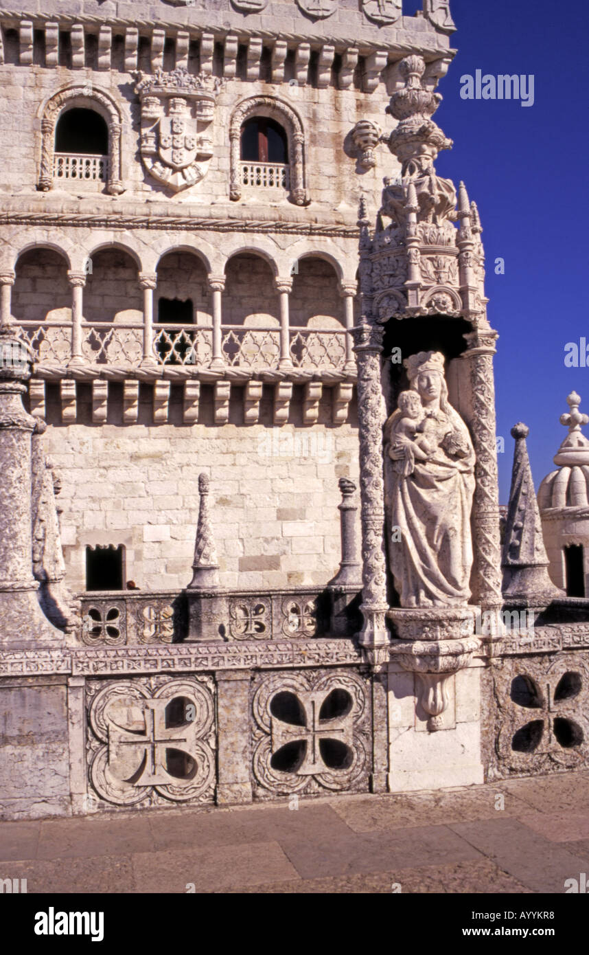 Detail from Belem Tower Lisbon Stock Photo - Alamy