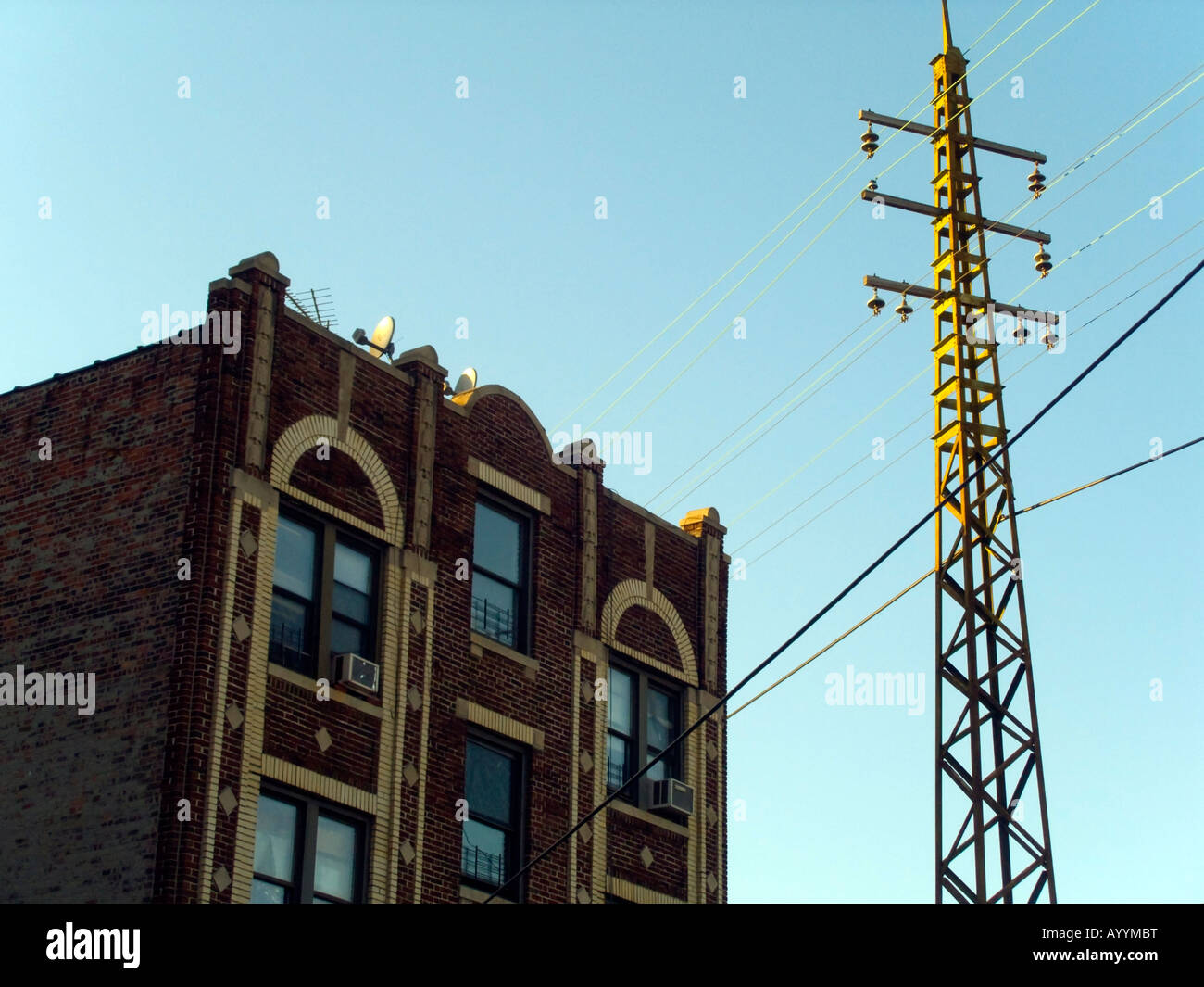 An electrical transmission line along the right of way of the Long ...