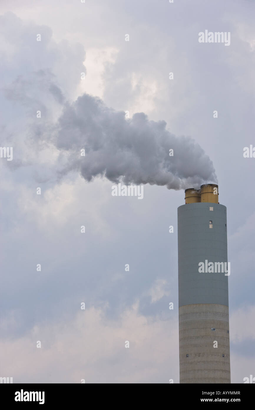 Progress Energy Power Plant smoke stack in Asheville, North Carolina, U ...