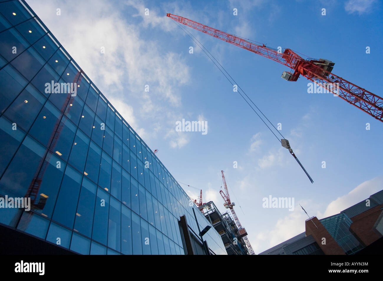 Construction work. Spinningfields, Manchester, Greater Manchester ...
