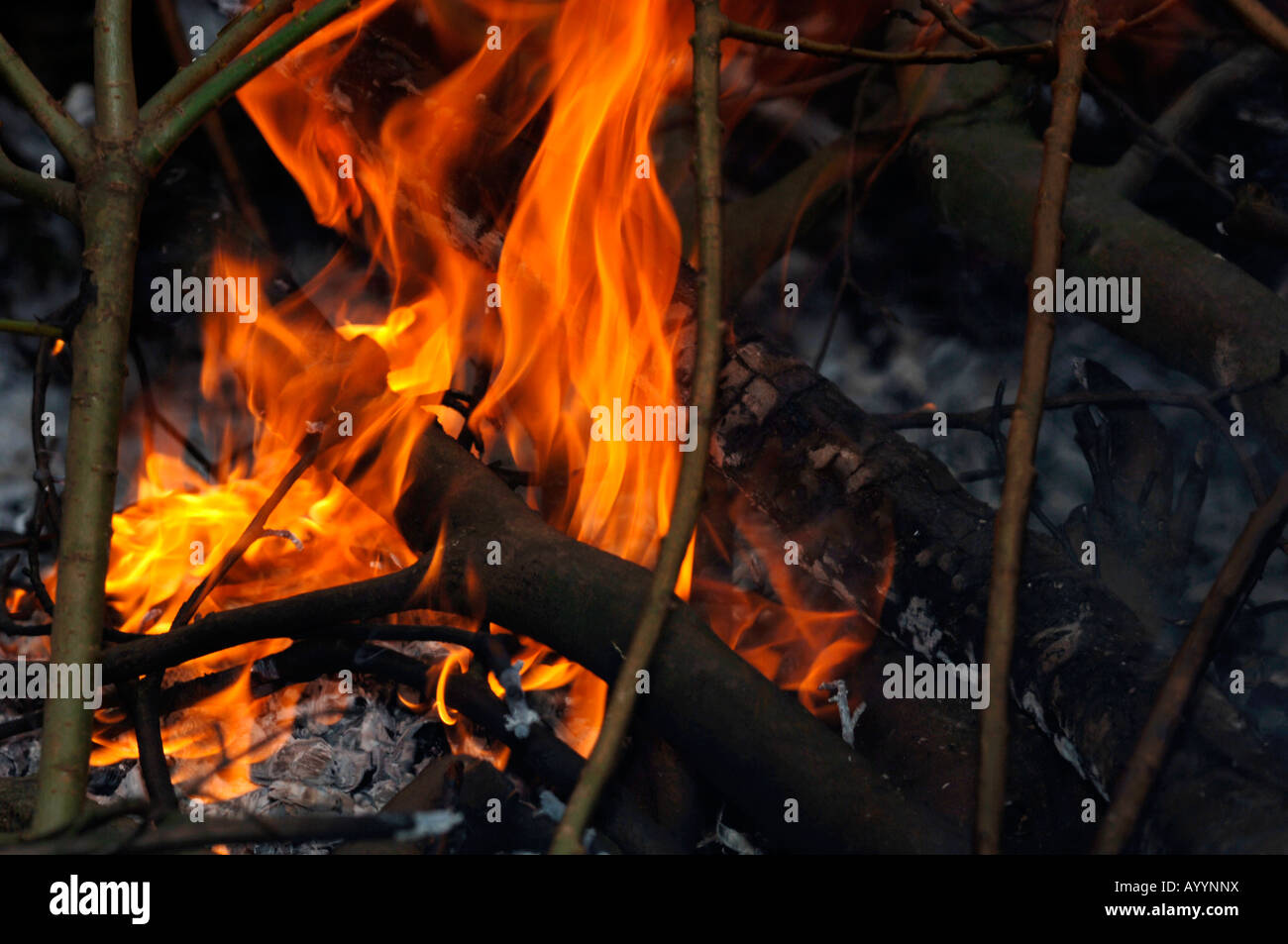 A Garden Bonfire Stock Photo - Alamy