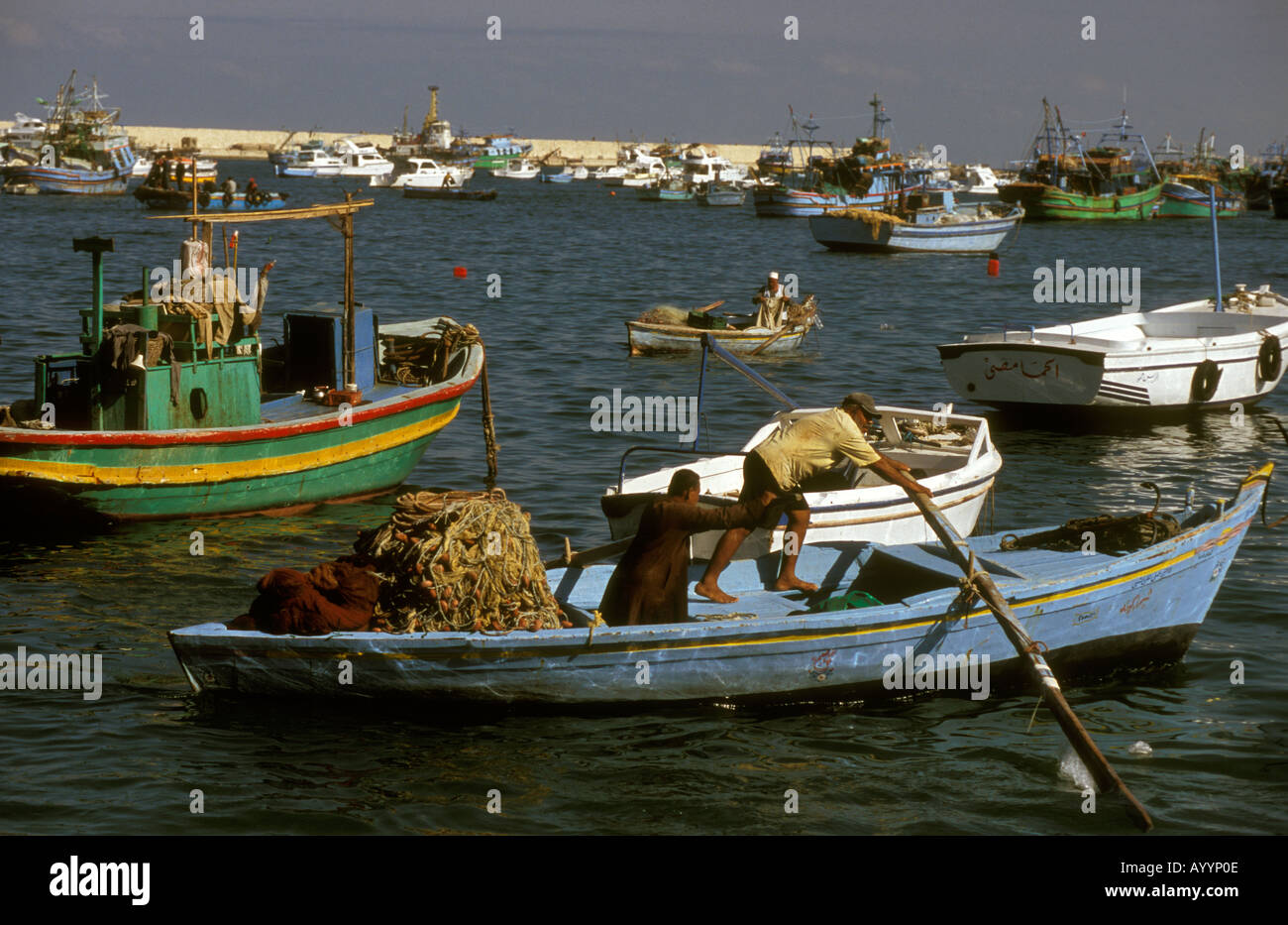 Scene at the port of Alexandria Egypt Stock Photo - Alamy
