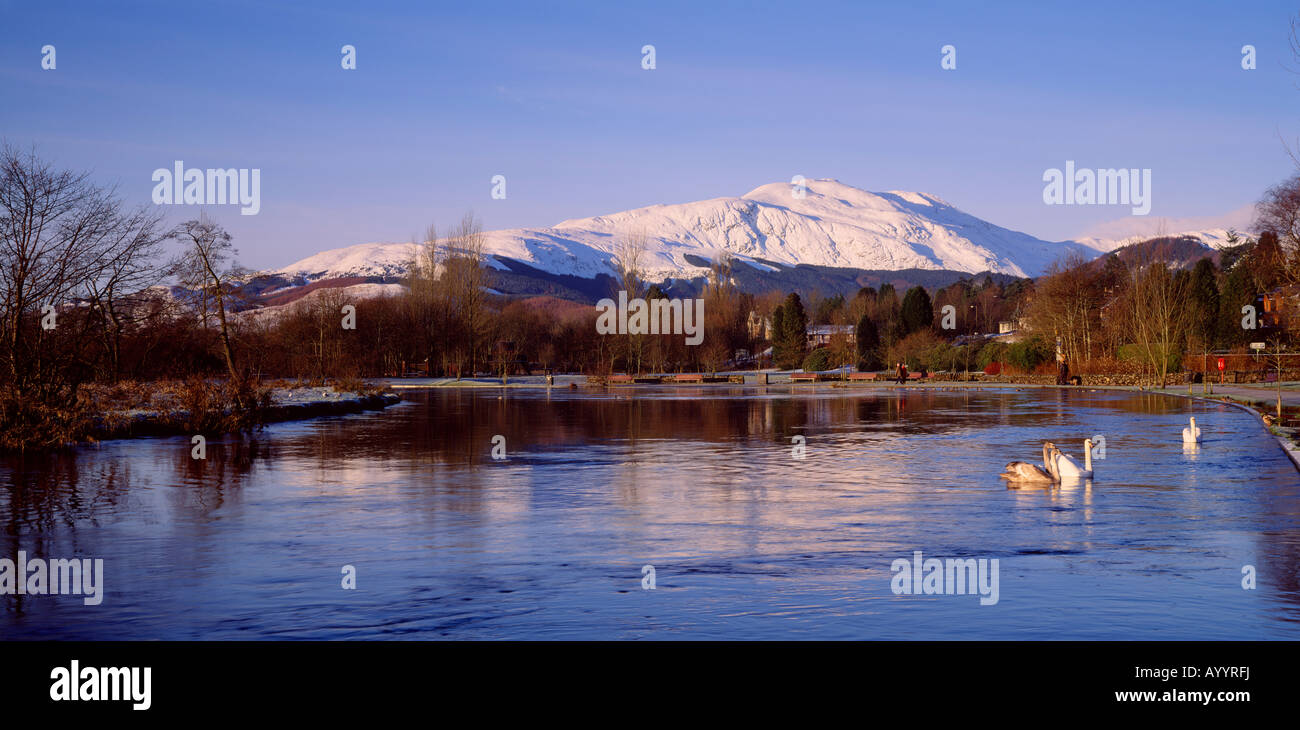 Ben Ledi and River Teith at Callander, Stirling, Scotland, UK Stock ...