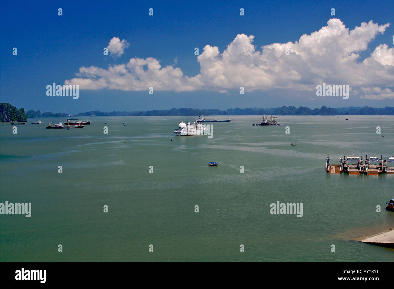 View of Halong Bay from Bai Chai Stock Photo - Alamy