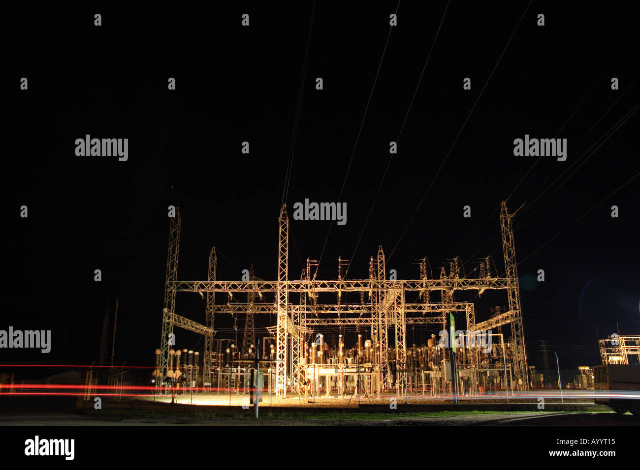 Substation night hi-res stock photography and images - Alamy