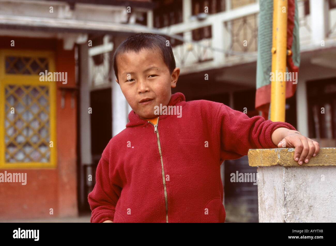 Samanera Monk, Samten Choling Monastery, Ghum near Darjeeling,West ...
