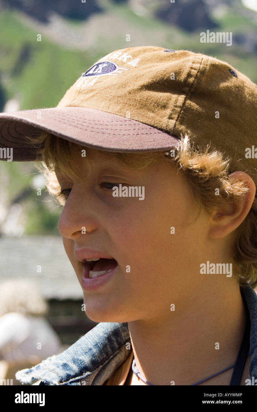 Child with cap Stock Photo - Alamy