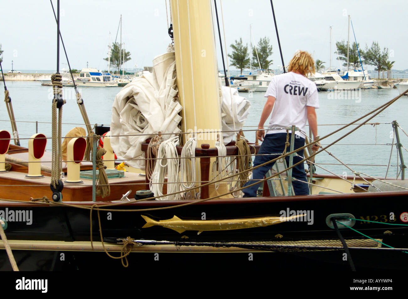 Crew member deck hi-res stock photography and images - Alamy