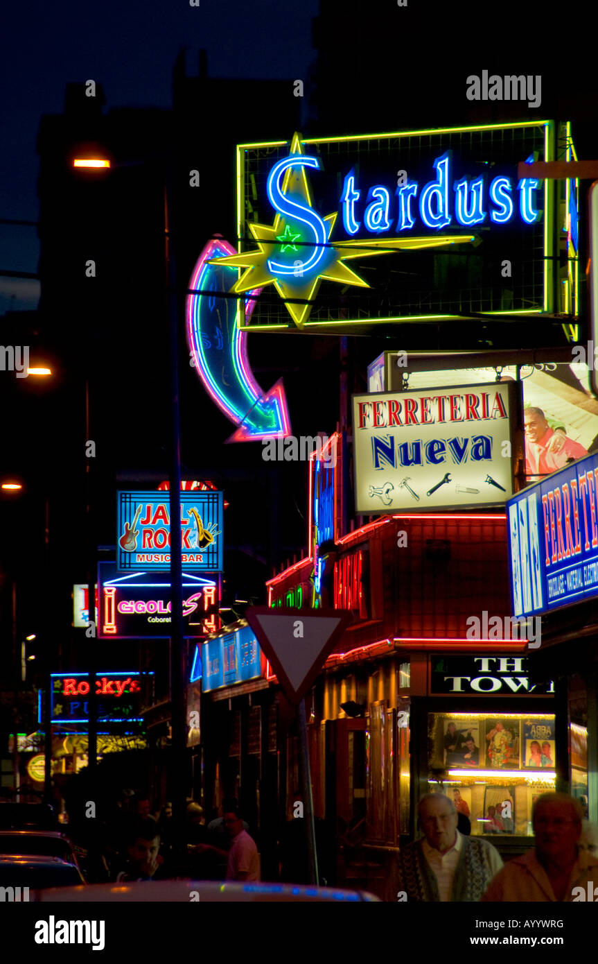 Benidorm neon lights Stock Photo - Alamy