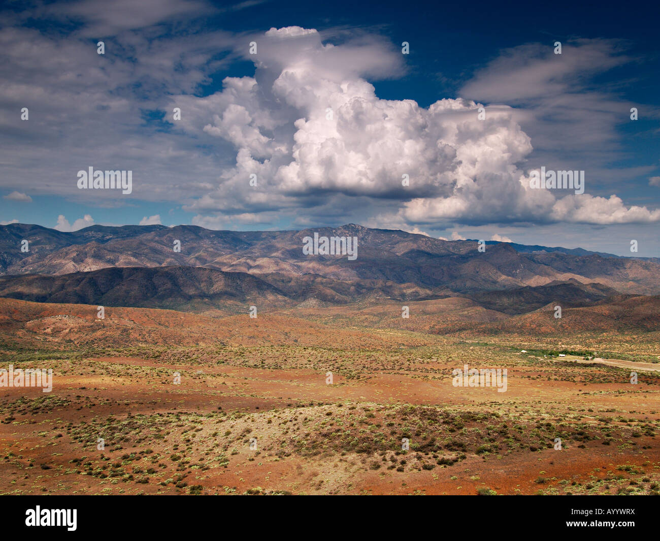 Clouds over Arizona Desert Stock Photo - Alamy