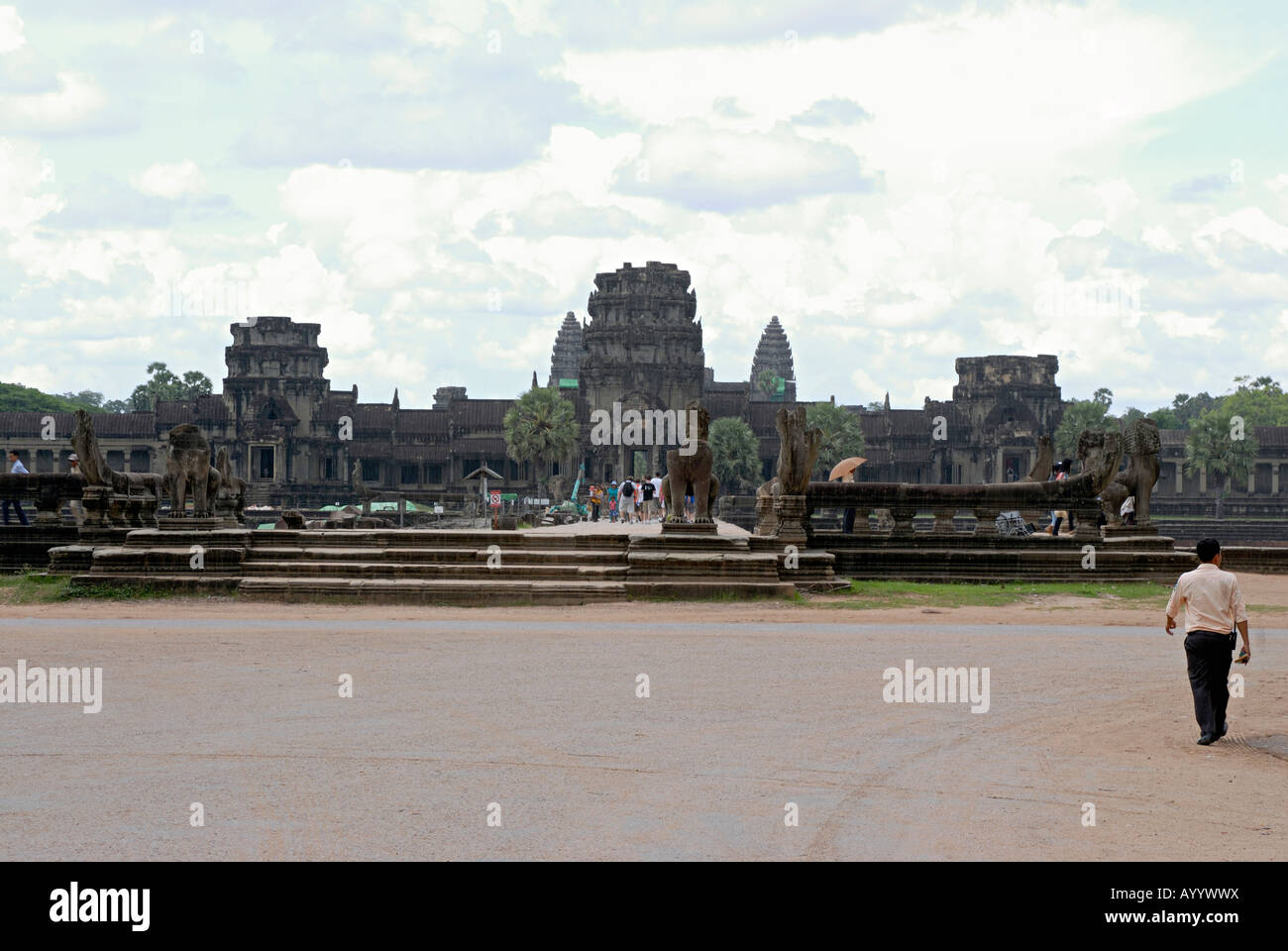 Cambodia, Angkor Wat 12th century A.D. General View of the outer-most ...