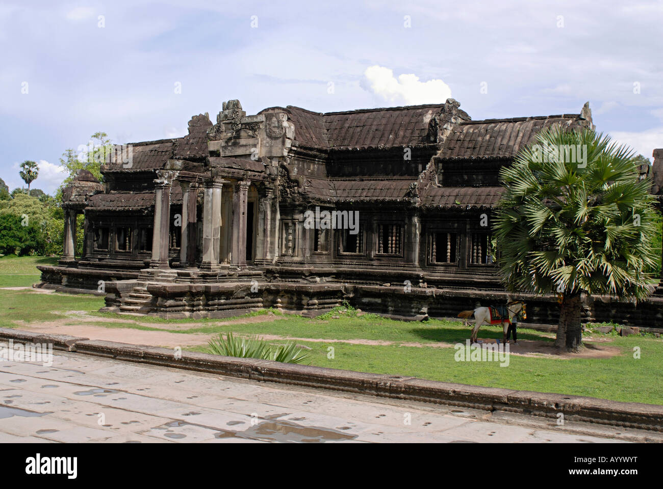 Cambodia, Angkor Wat 12th century A.D. Structure so called "library ...