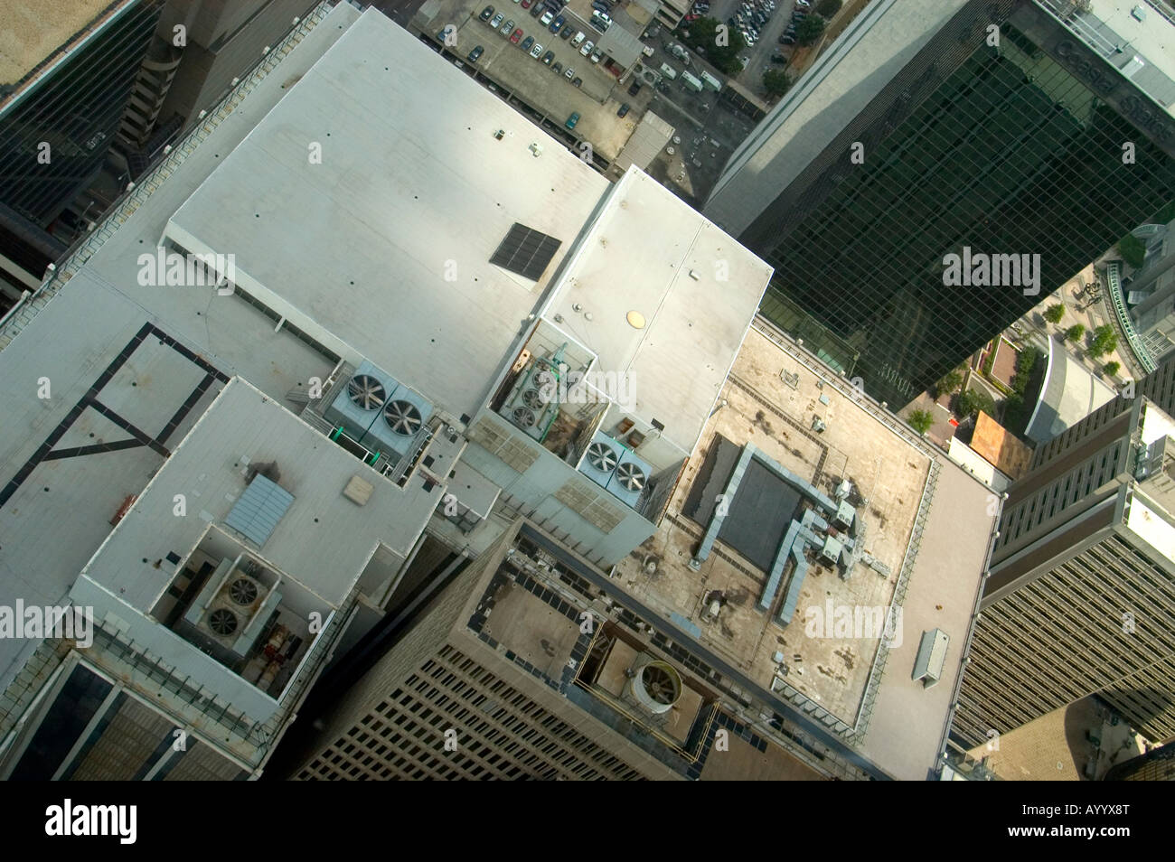The view from the observation deck of Peach Tree Plaza, Atlanta ...
