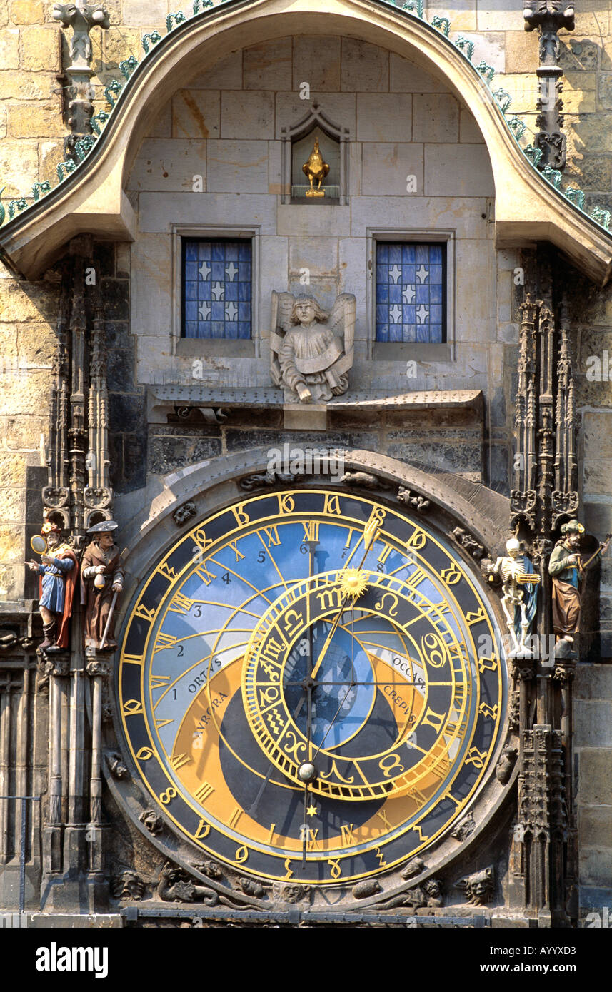 CZECH REPUBLIC PRAGUE THE OLD TOWN HALL ASTRONOMICAL CLOCK Stock Photo ...