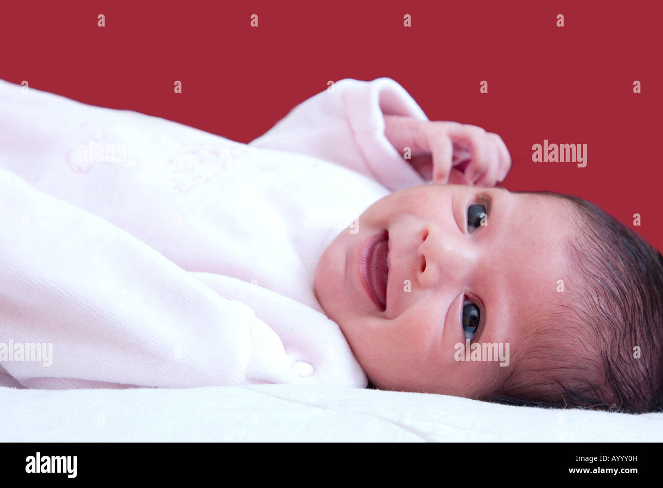 Happy child smiles at her new world Stock Photo - Alamy