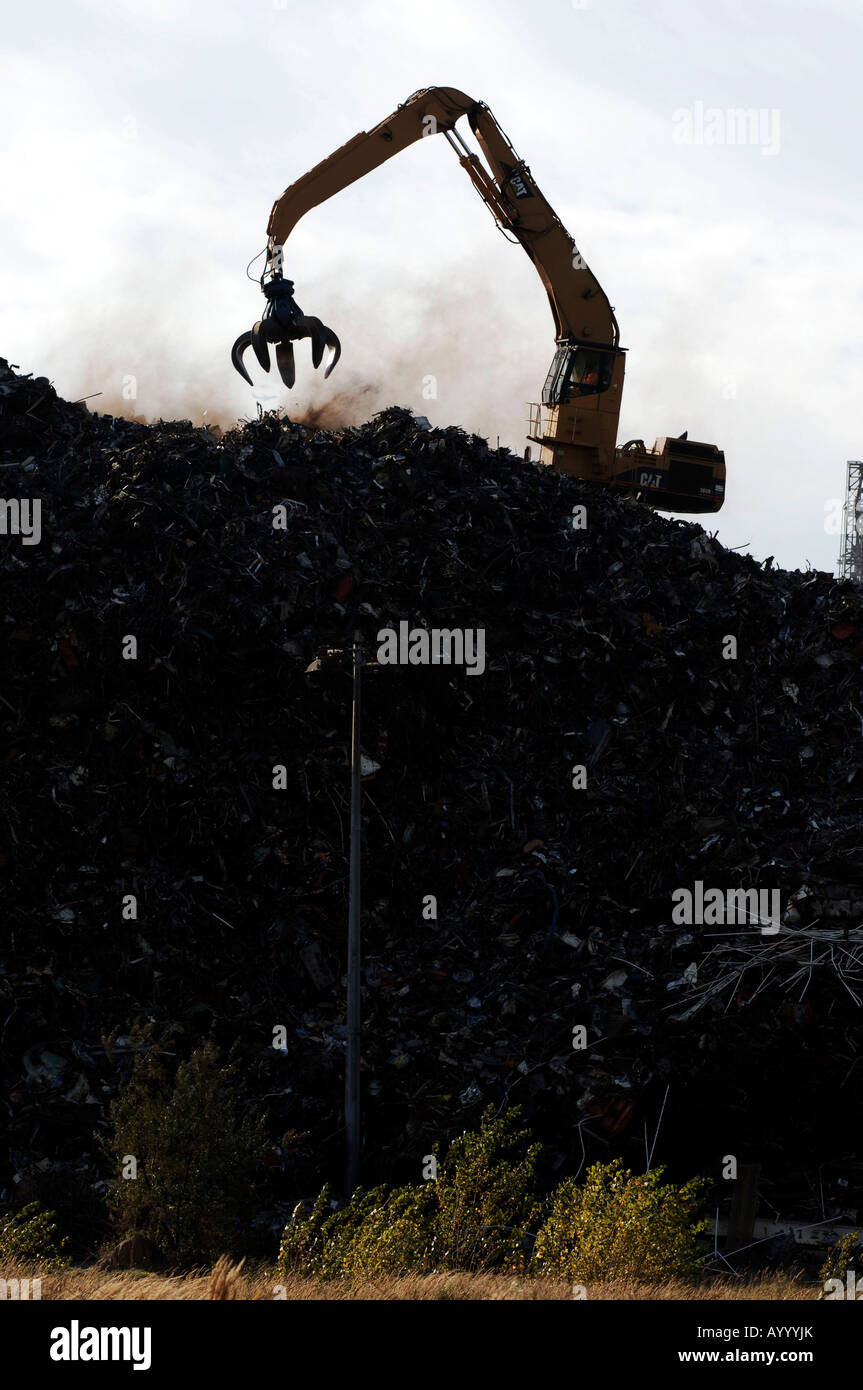 Port of Rotterdam recycling of metal scrap bulk Stock Photo - Alamy