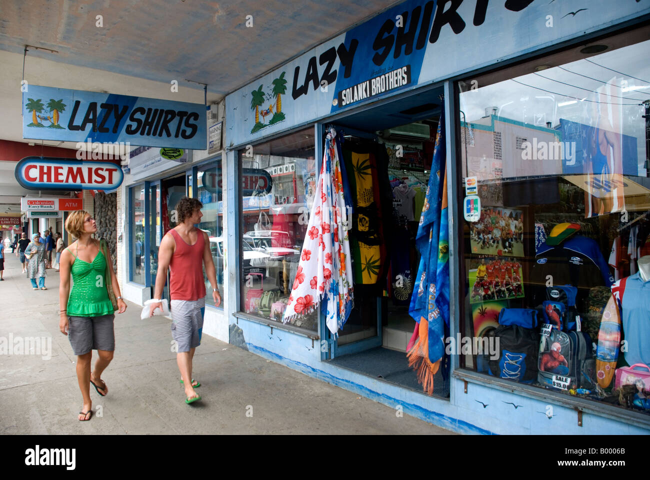fiji nadi street scene Stock Photo - Alamy