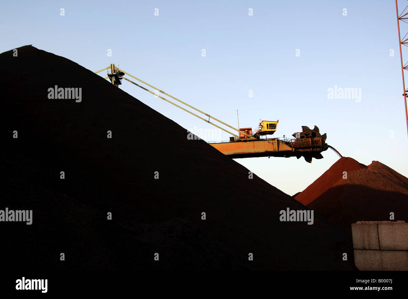 The EMO dry bulk terminal on Maasvlakte, raw materials such as iron ore ...