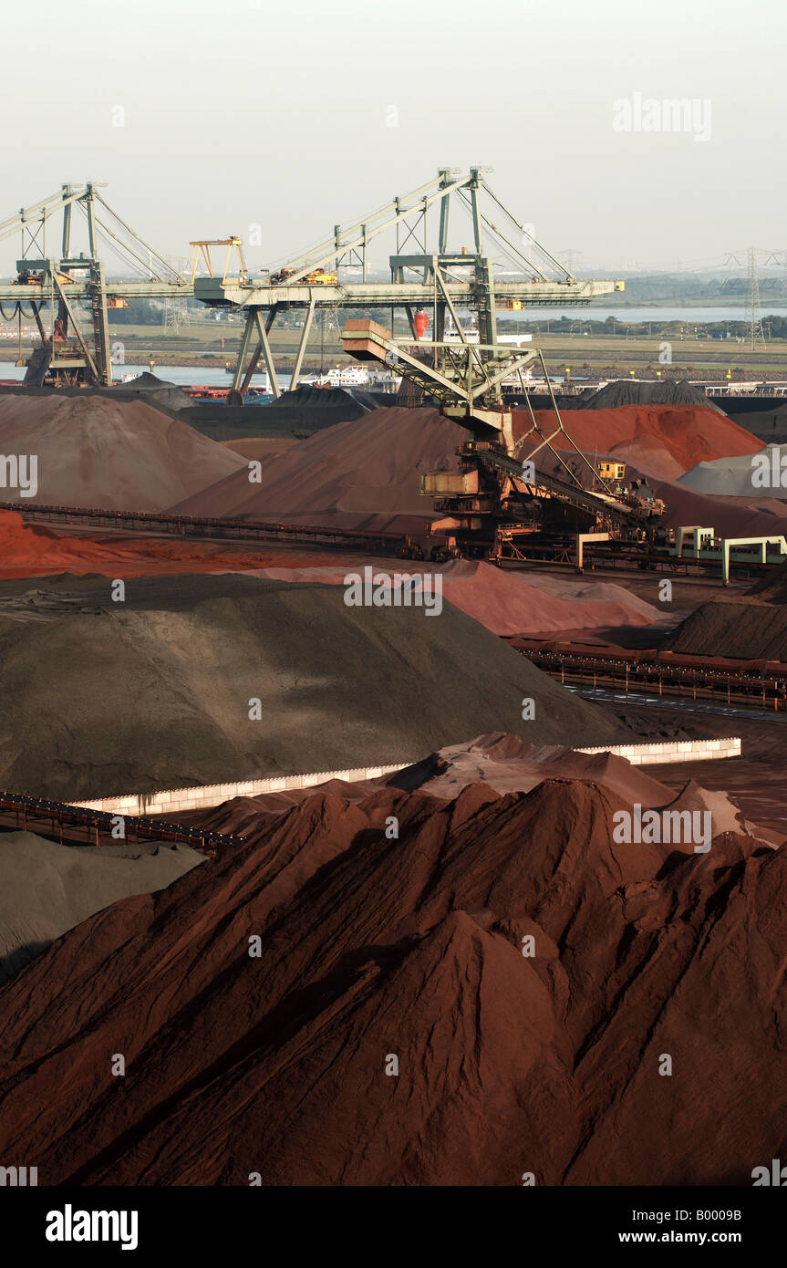 The EMO dry bulk terminal on Maasvlakte, raw materials such as iron ore ...