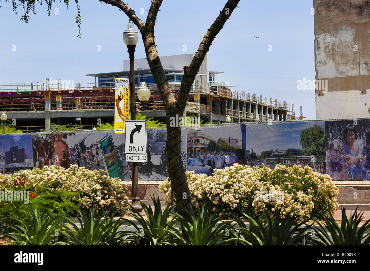 Tempe AZ street scene showing new construction of Hayden Ferry Lakeside ...