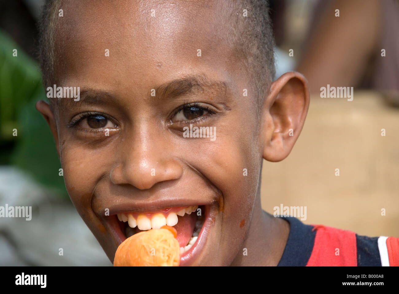 fiji nadi boy at market Stock Photo - Alamy