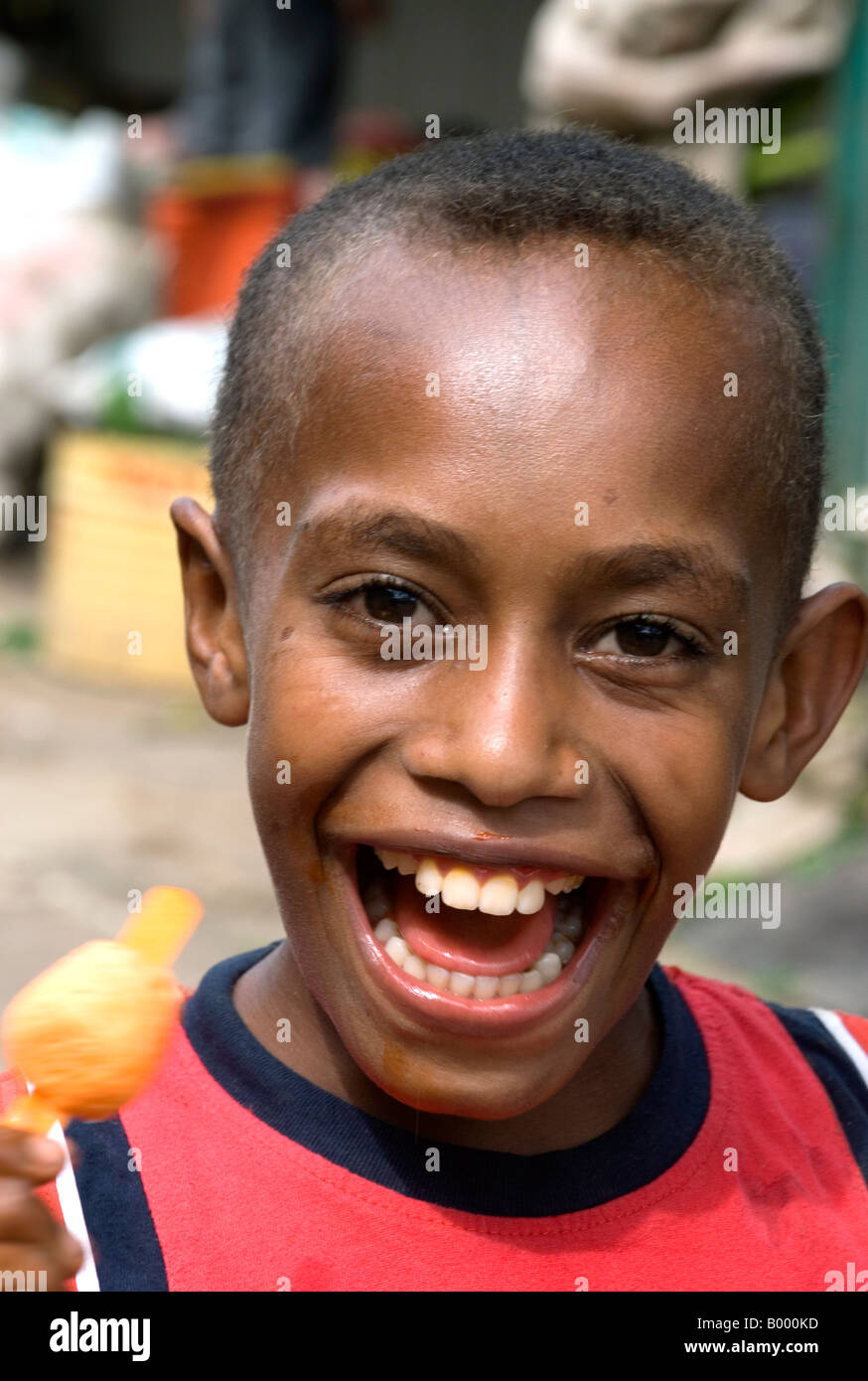fiji nadi boy at market Stock Photo - Alamy