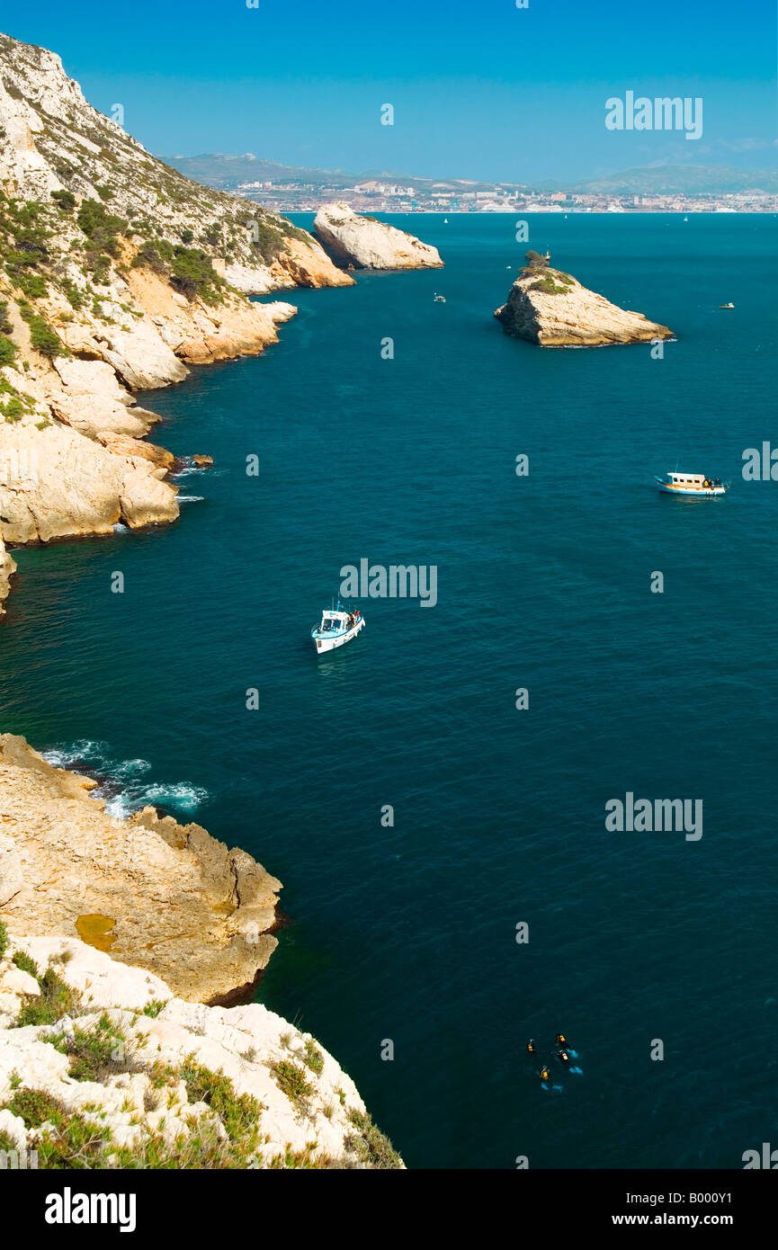 CALANQUES - COTE BLEUE - MARSEILLE - PROVENCE - FRANCE Stock Photo - Alamy