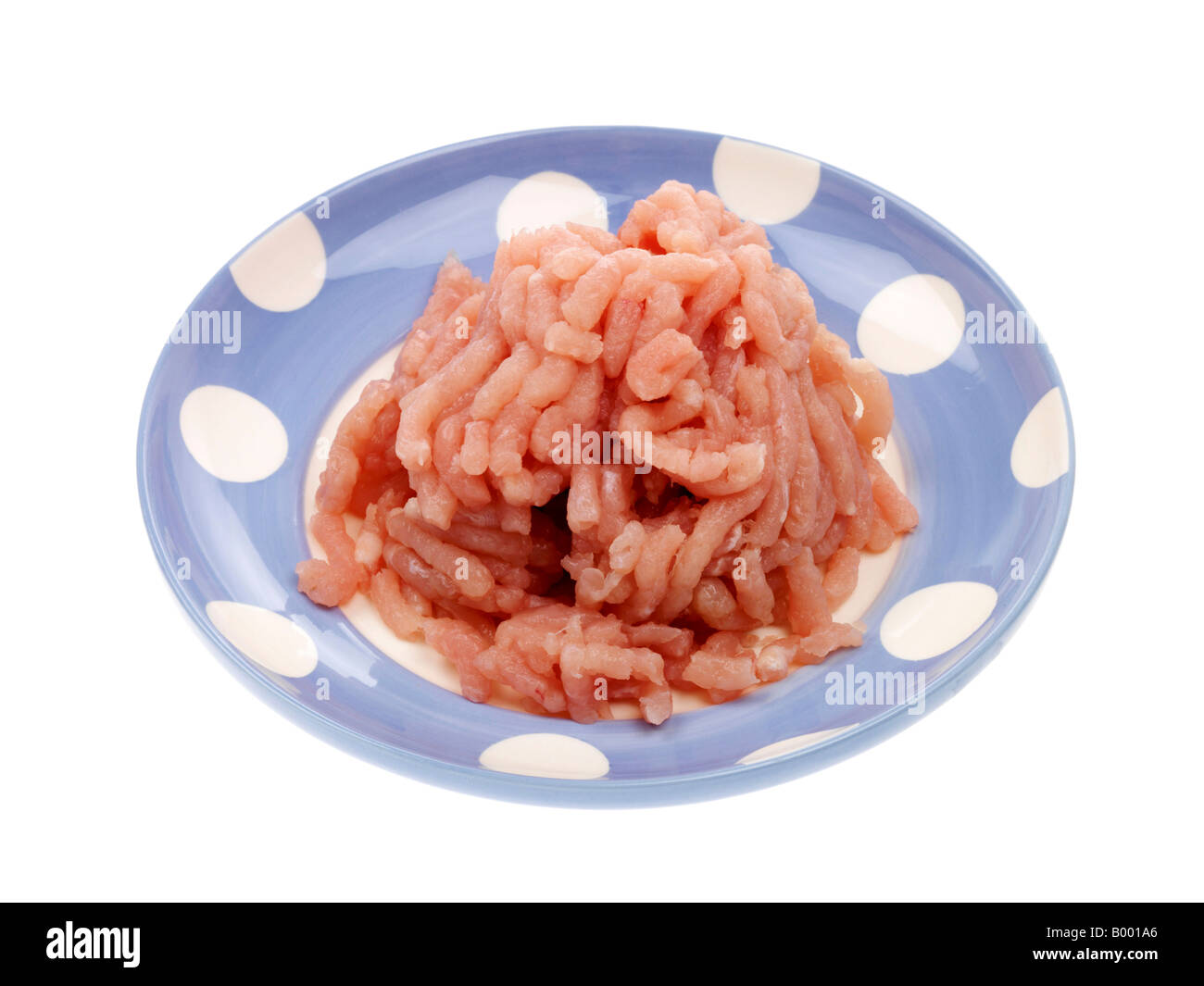Fresh Healthy Lean Low Fat Raw Turkey Mince Isolated Against A White ...